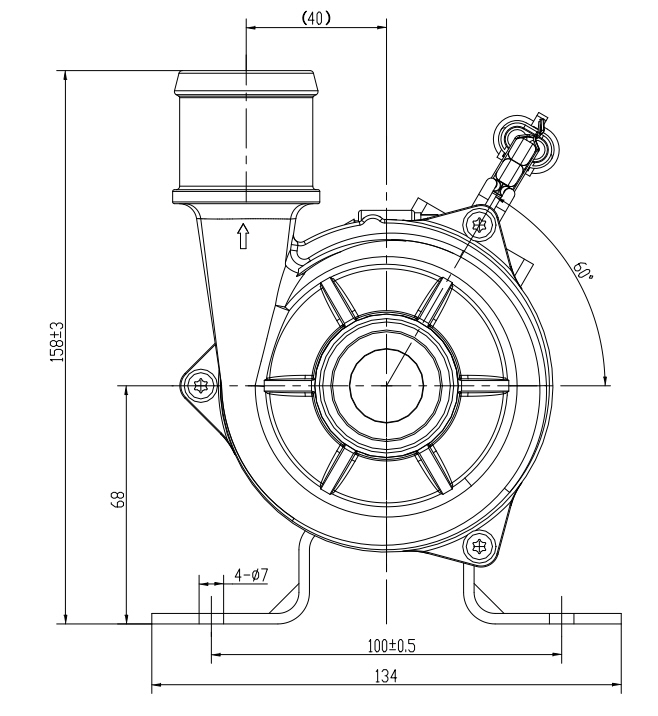 Pompa Pendingin Sentrifugal 12v 24v Dc Tanpa Sikat Pompa Air Mini Dc
